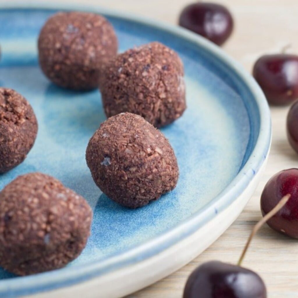 Cherry Ripe Bliss Balls - Becomingness