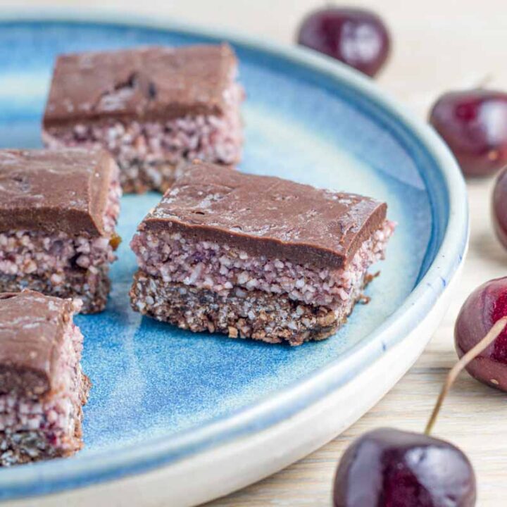 Raw Cherry Ripe Slice Becomingness